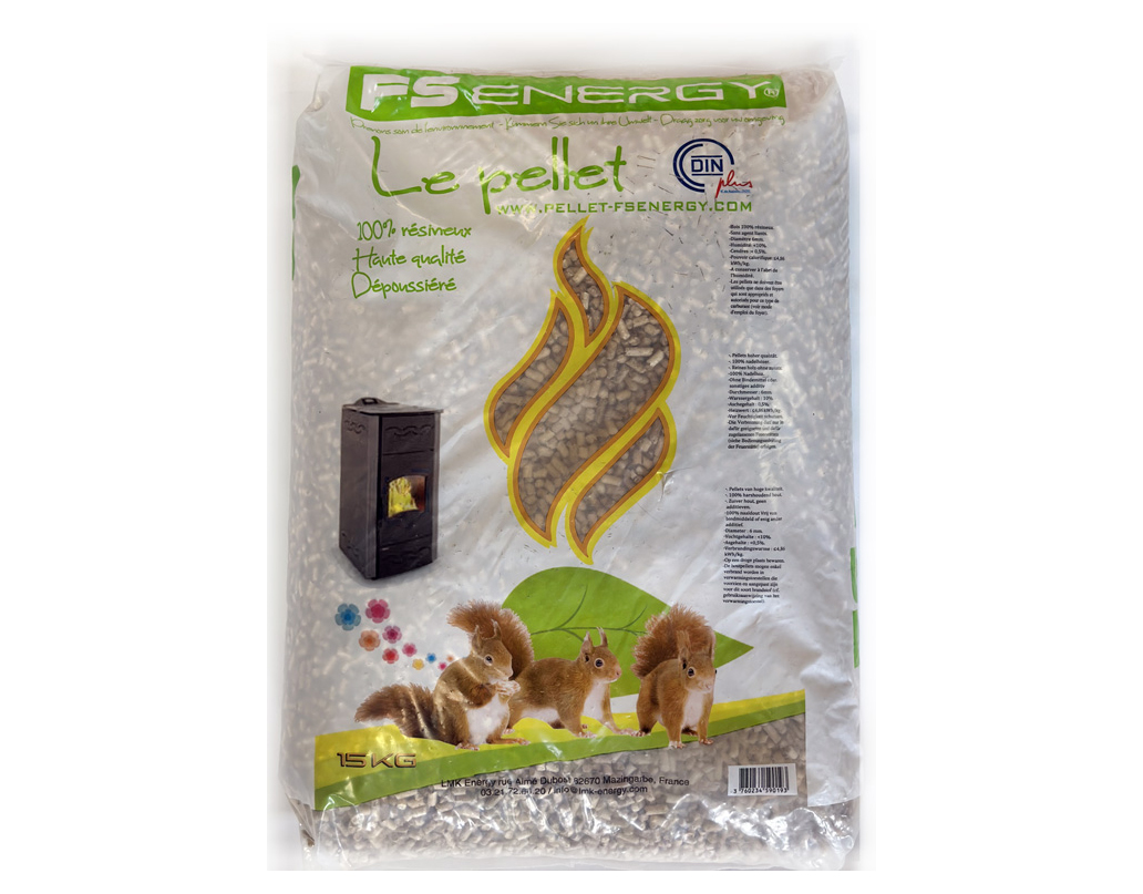 Sac de pellet FS Energy 15Kg - Ets Prudhomme Combustible & Materiaux